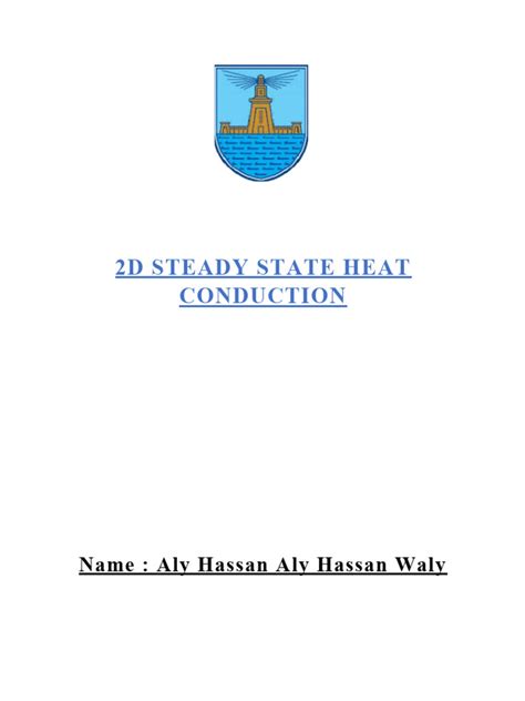 2d Steady State Heat Conduction Pdf Process Engineering Branches