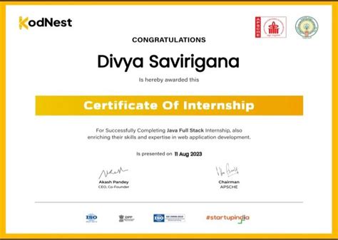 Divya Savirigana On Linkedin Kodenest Internship