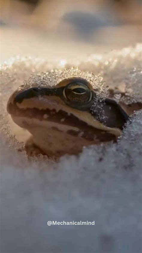 In The Frozen Wilderness Of Alaska Wood Frogs Survive Winter Using One