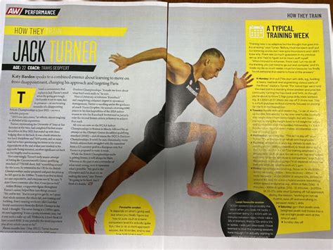 A Pretty Cool Write Up About Jack In Athletics Weekly In The March Issue Now Out His Training