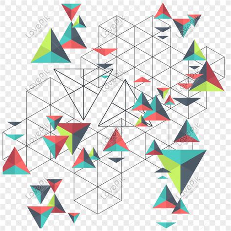 크리 에이 티브 솔리드 기하학 패턴 소재 Png 일러스트 무료 다운로드 Lovepik
