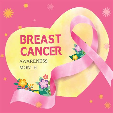 Social Media Post For Breast Cancer Awareness Month Template Edit