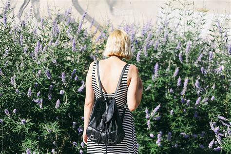 Blonde Woman From Behind Outdoor By Stocksy Contributor Marija