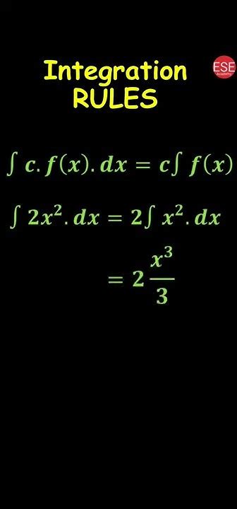 Multiplication By Constant Integration Rule Shorts Youtube