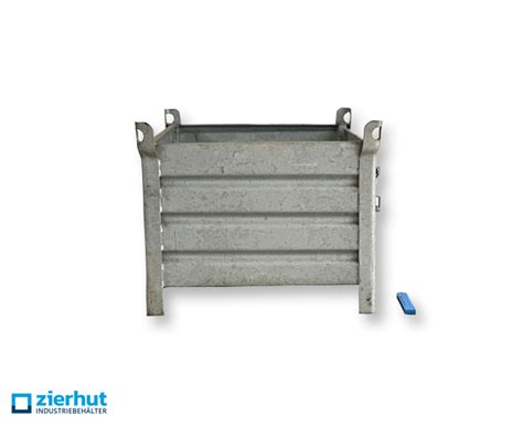 Stahlbehälter Sb 186 600 Mit Klappe Verzinkt Transportbehälter