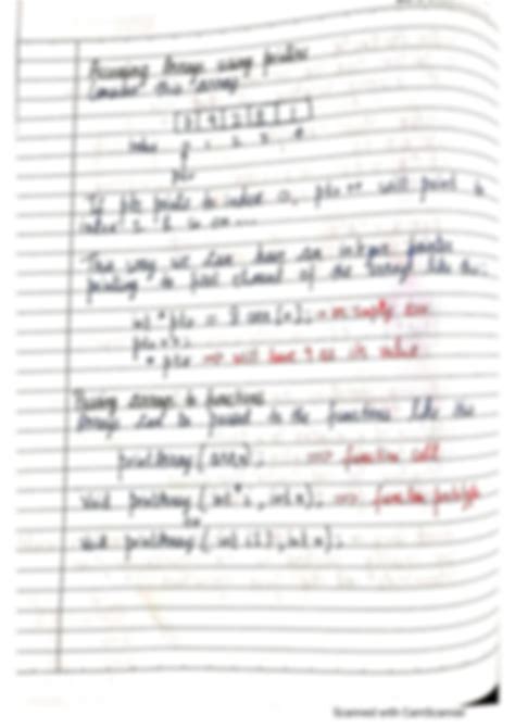 Solution Introduction To Cprogramming Chapter 7 Arrays Handwritten