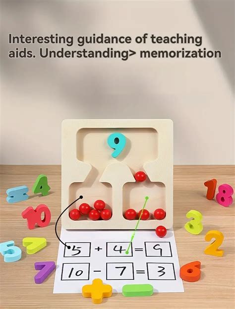 조기 교육 교구 숫자 덧셈 및 뺄셈 학습 보조 교구 계몽 교육 보조 교구 논리적 사고 및 산술 훈련 temu