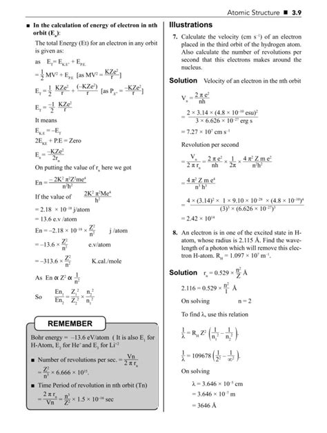 Atomic Structure Jee Notes Pdfbiswajit Das All About Chemistry