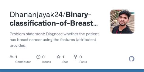 Github Dhananjayak24 Binary Classification Of Breast Cancer Data Using Machine Learning