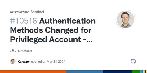 Authentication Methods Changed For Privileged Account Invalid Entity Mappings Issue