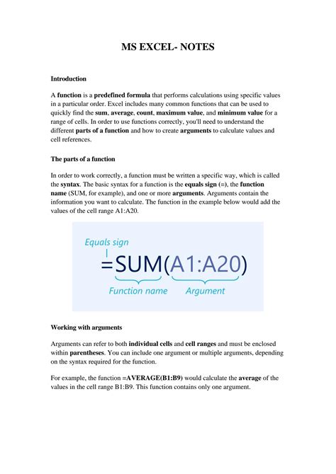 SOLUTION Ms Excel Notes Studypool