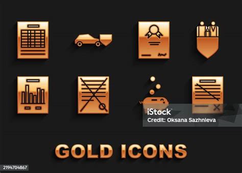 파일 삭제 문서 방패가 있는 가족 보험 돼지 저금통 동전 문서 그래프 차트 인증서 템플릿 보고서 및 자동차 아이콘을 설정합니다 벡터 거절에 대한 스톡 벡터 아트 및 기타