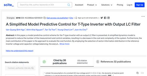 A Simplified Model Predictive Control For T Type Inverter With Output Lc Filter