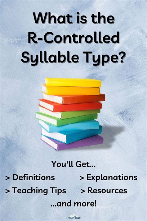 All About The R Controlled Syllable Type Literacy Learn