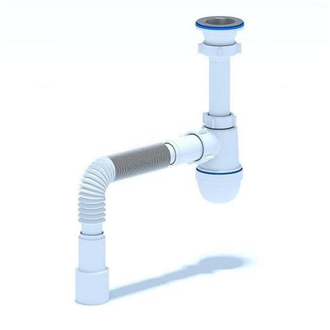 Сифон 11/2"х40 для умыв (малый) нерж выпуск с гибкой трубой 40х40/50 ...