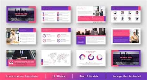 Шаблон слайда презентации корпоративного современного бизнеса Премиум векторы