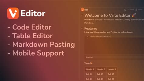 Vrite Editor Open Source Wysiwyg Markdown Editor