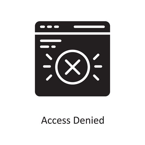 Access Denied Vector Solid Icon Design Illustration Cloud Computing