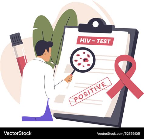 Hiv Test Concept Royalty Free Vector Image Vectorstock