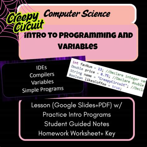 Java Programming Concepts Bundle By Creepy Circuits Tpt