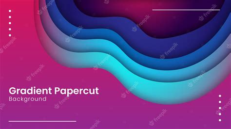 Premium Vector Abstract Gradient Papercut Background