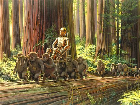 Star Wars Concept Art Ewoks And Their Shiney God Myconfinedspace