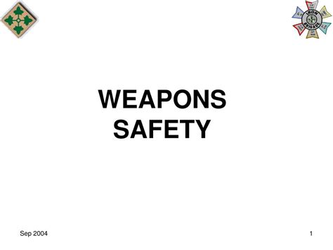 PPT WEAPONS SAFETY PowerPoint Presentation Free Download ID 527381