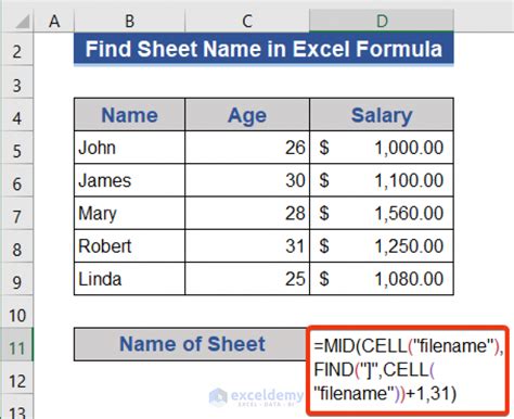 how to find excel sheet name using formula 3 examples exceldemy