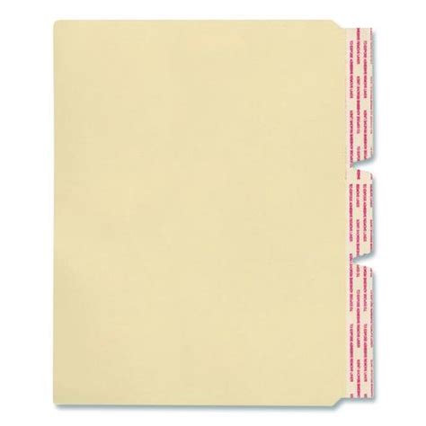 Standard Side Flap Classification Folder Dividers Letter Size Manila