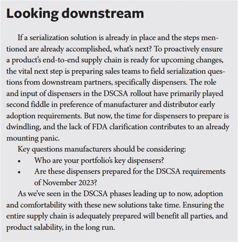 The Key Steps Ahead Of Dscsa D Day