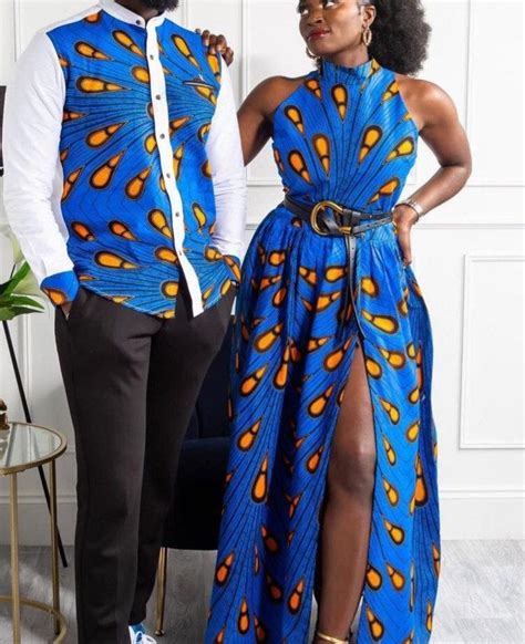 African Print Couple Outfitsankara Couple Outfitsankara Couple