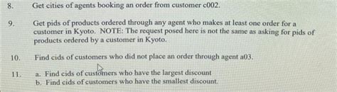 Solved I Need A SQL Query To Be Written For Each Question Chegg Com