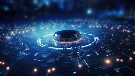 Abstract Technology Background With Processor And Electronic Circuit Of