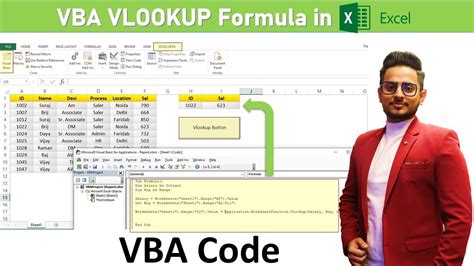 Vba Vlookup In Excel Visual Basic Application Youtube
