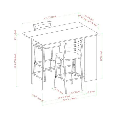 Bar Table Set Counter Height Drop Leaf Pub Set Gkw Retail