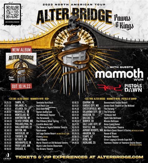 Acclaimed Rockers Alter Bridge Announce 2023 North American Tour Backstage Axxess
