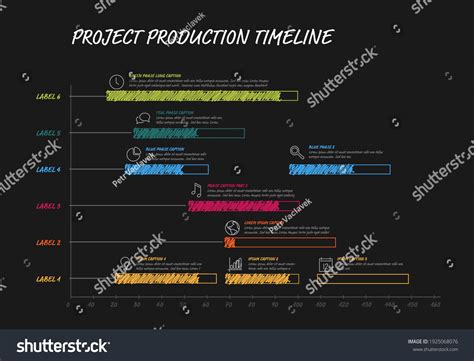 Vector Project Timeline Graph Hand Drawn Stock Vector Royalty Free Shutterstock