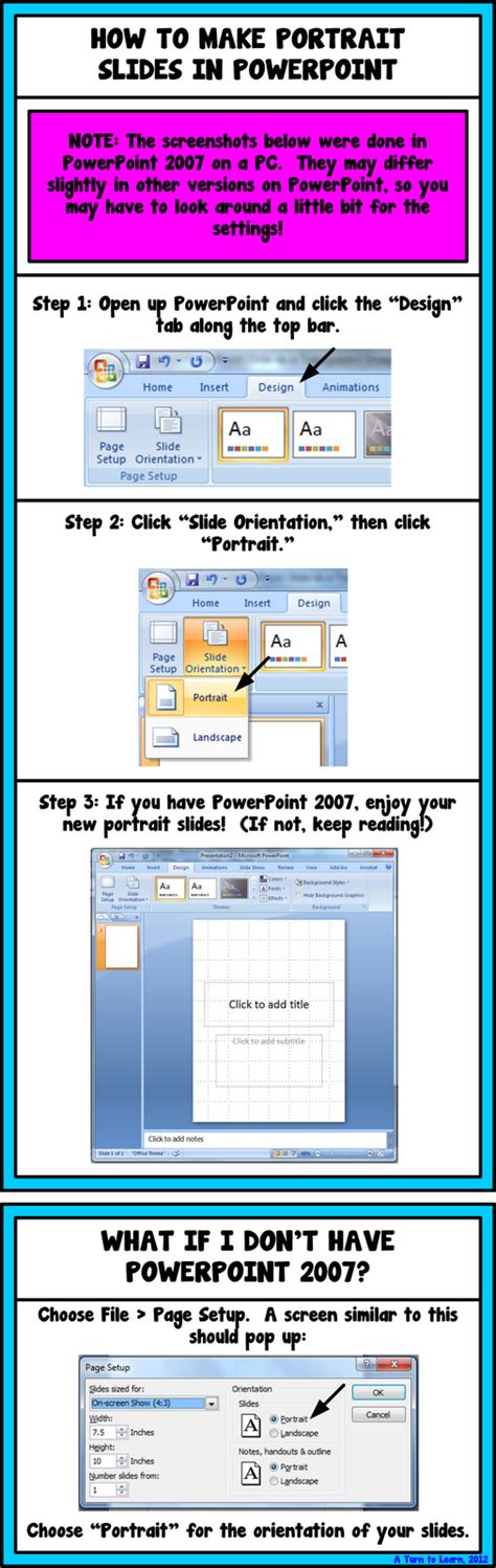 How To Make Portrait Slides In PowerPoint A Turn To Learn
