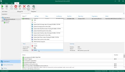 Removing Backup Job Veeam Backup For Microsoft 365 Guide