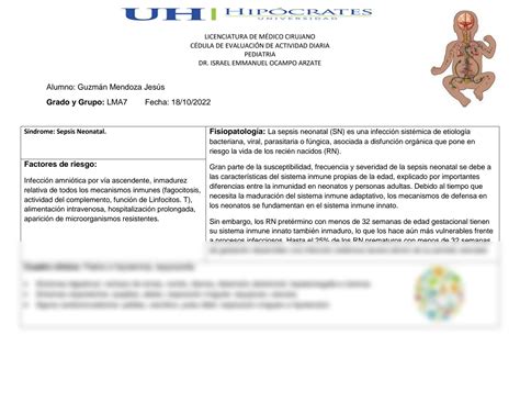 Solution Sepsis Neonatal Studypool