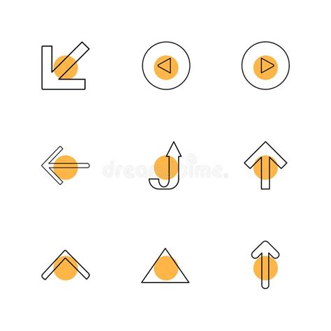 arrows directions pointer arrow user interface pointer stock