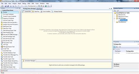 Msbi Sql Server Integration Service Ssis Loading Data From Excel