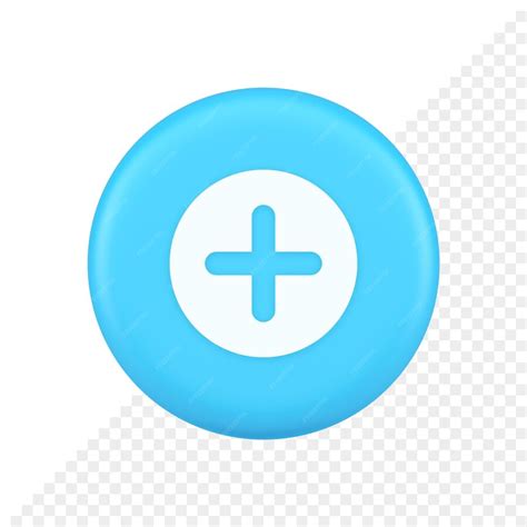 Premium Psd Plus Add Button Mathematical Addition Symbol 3d Realistic Icon
