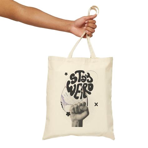 Stay Weird Canvas Tote Bag Aesthetic Tote Bagcute Tote Bag T For