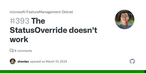the statusoverride doesn t work · issue 393 · microsoft