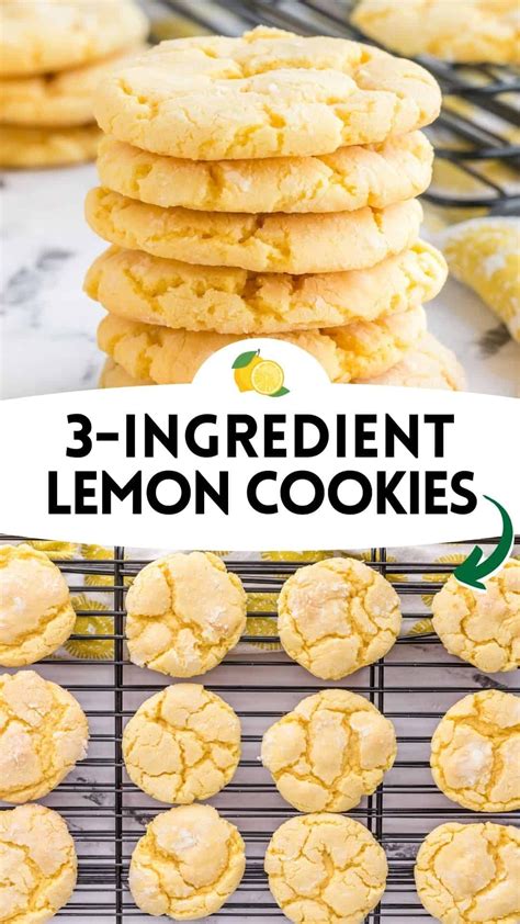 Easy Lemon Cake Mix Cookies Only 3 Ingredients Recipe In 2024