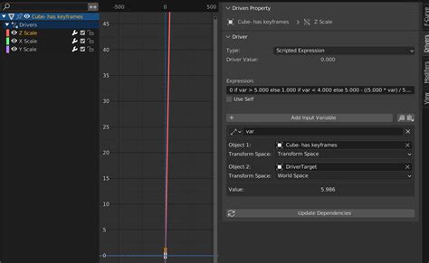 Scripting Blender Scripted Expression With Distance Not Working When
