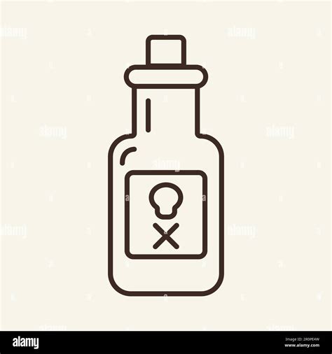 Toxic Drink Vector Line Icon Stock Vector Image And Art Alamy