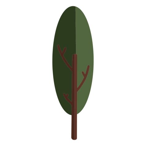 Plant Leafy Tree Flat PNG SVG Design For T Shirts