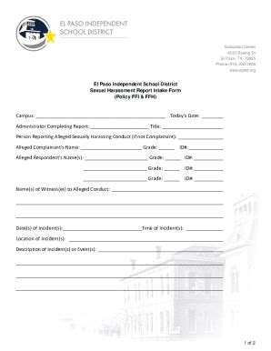 Fillable Online Employee Formal Complaint Form Sexual Fax Email Print Pdffiller